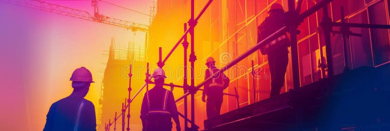 Dynamic Scenes from Construction Sites, Showing Teamwork and ...