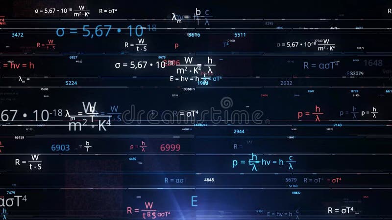 Dynamic Science Formulas Overlay Stock Footage - Video of equations ...