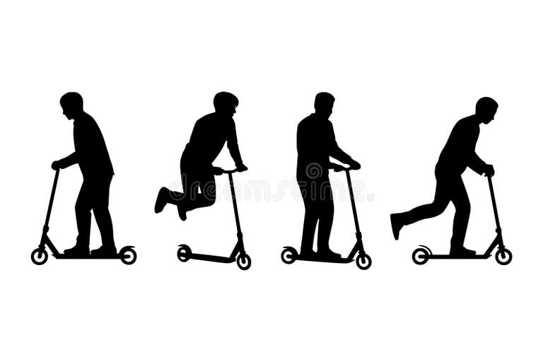 Dynamic Scooter Riding Silhouette Pose Sequence for Active Designs ...