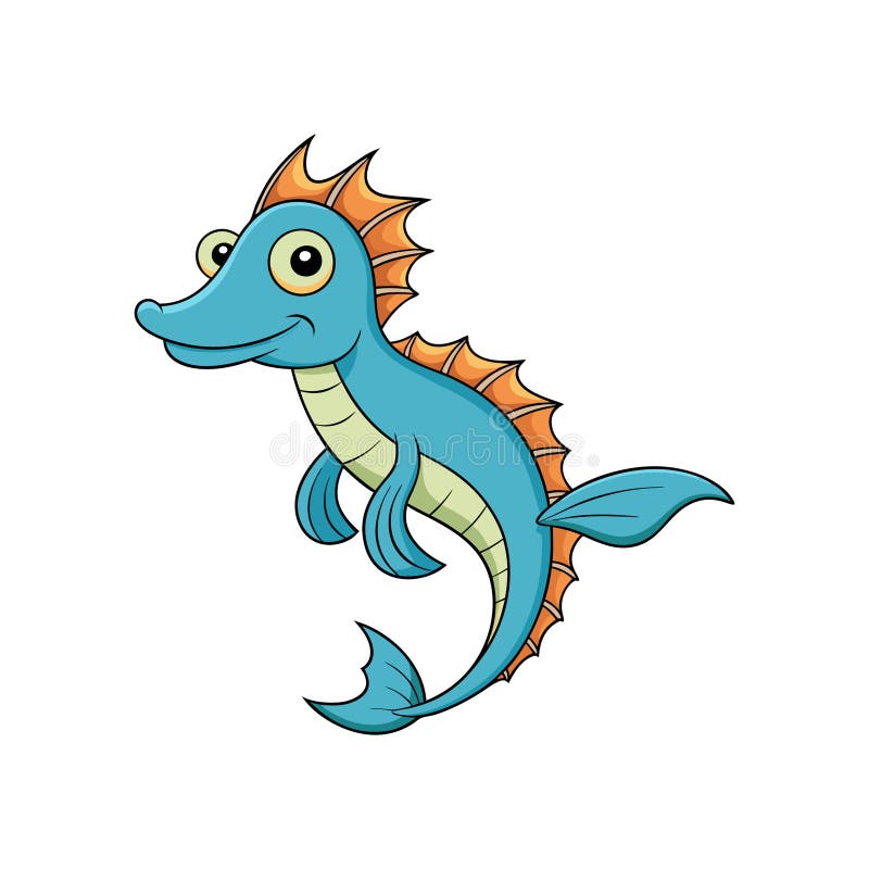 Dynamic Sea Dragon Fish Illustration with Vibrant Patterns Stock Photo ...