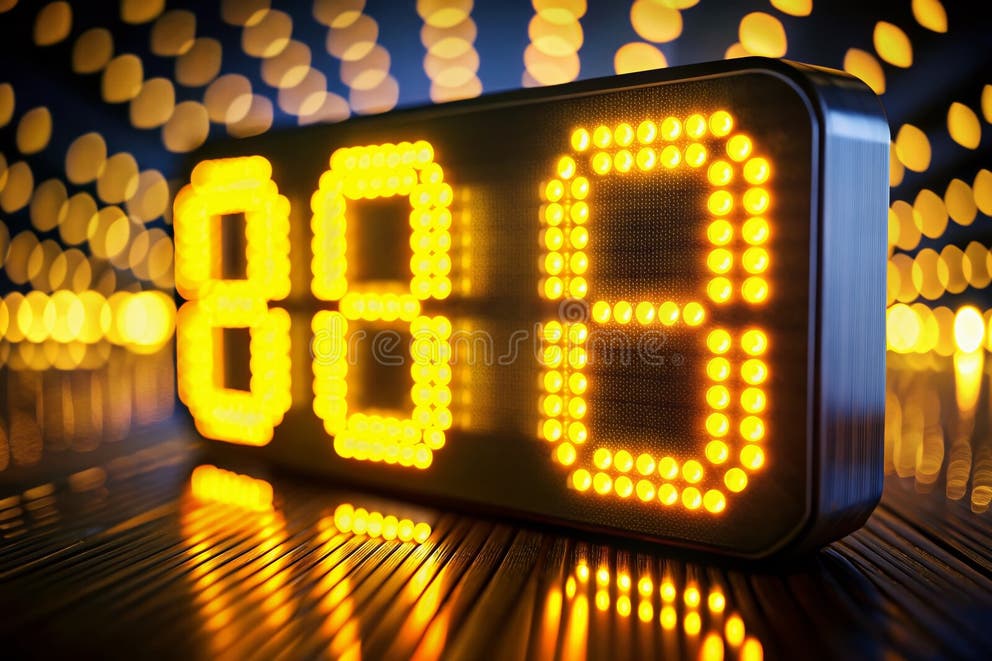 Dynamic 60Second Countdown Clock Vibrant Yellow Digital Display for ...