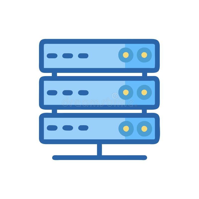 Dynamic Server Icon for Infrastructure Stock Illustration ...