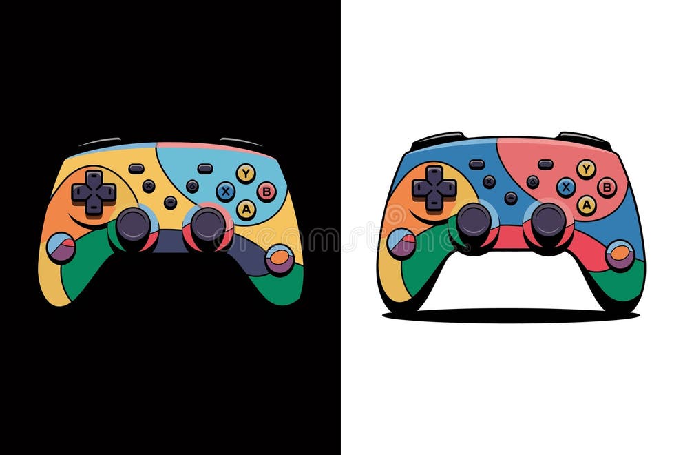 Joystick Controller Icons Vector Art Stock Illustration - Illustration ...