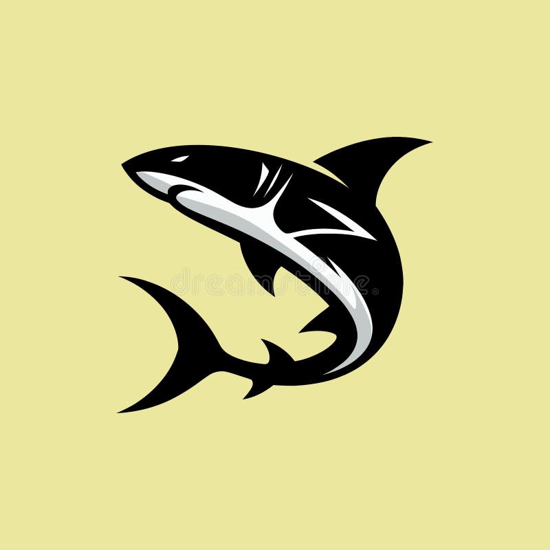 Dynamic Shark Vector - Fierce and Modern Ocean Predator Design Stock ...
