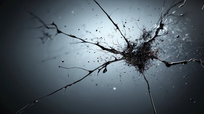 Dynamic Sharp Black Lines Cutting through Muted Background Abstract Art ...