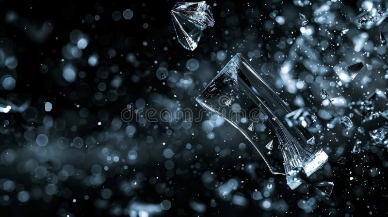 Dynamic Shattered Glass Texture with Reflective Particles and Dark ...