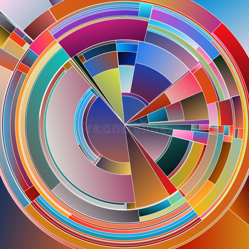 Dynamic Shift in Fractured Harmony Stock Illustration - Illustration of ...