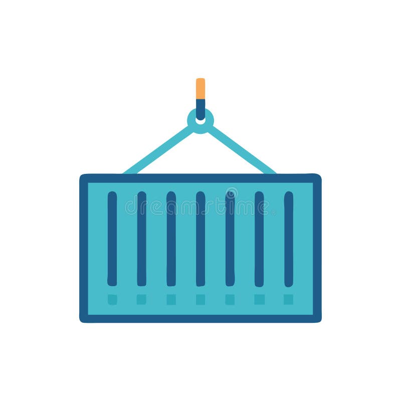 Dynamic Shipping Container Icon for Delivery Stock Image - Illustration ...
