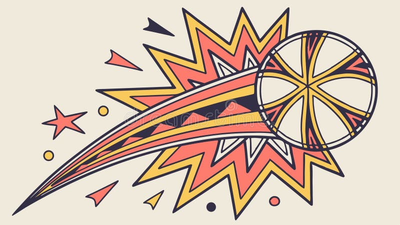 Dynamic Shooting Star with Explosion, Cosmic Energy, Vector Design ...