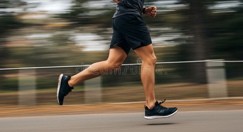 Runner in Motion: Dynamic Running Pose Stock Illustration ...