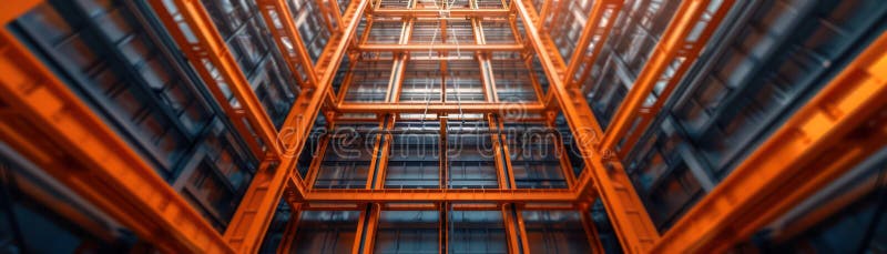 Construction Progress Steel Framework Rising High, Illustrating ...