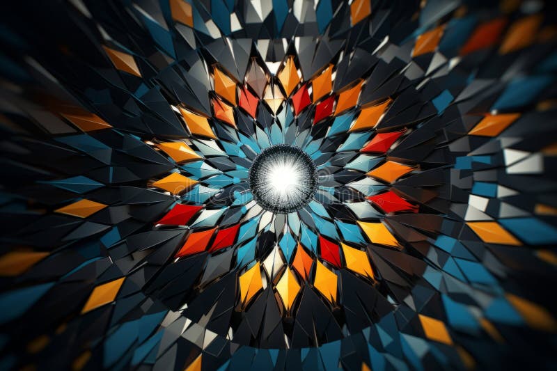 A Dynamic Shot of a 3D Kaleidoscope of Geometric Shapes in Constant ...