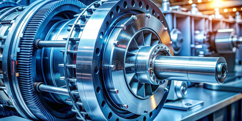 Dynamic Shot of Flywheel Engine Demonstrating Energy Storage AI ...