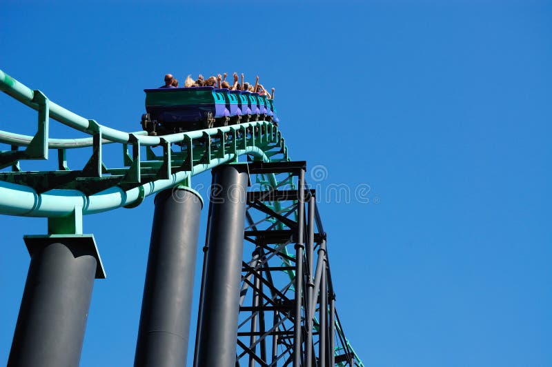 Roller Coaster Track stock image. Image of summer, blue - 29775883