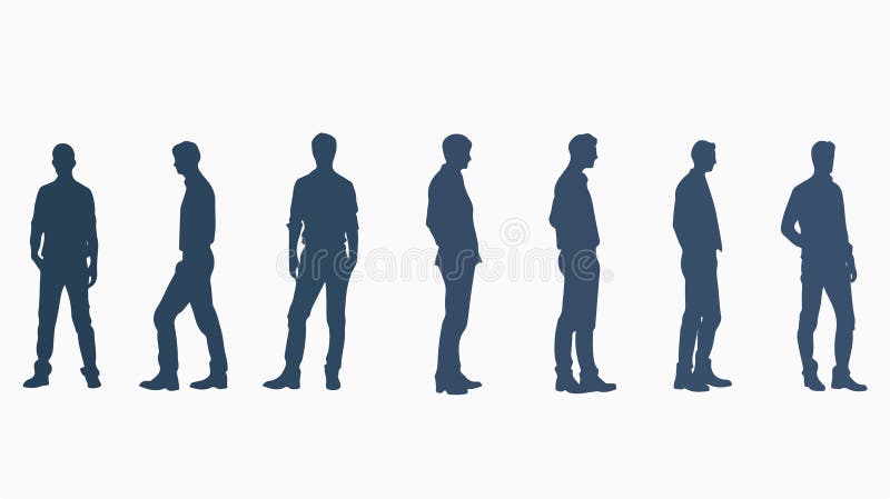 Dynamic Silhouette of Businessman Poses for Creative Projects Stock ...