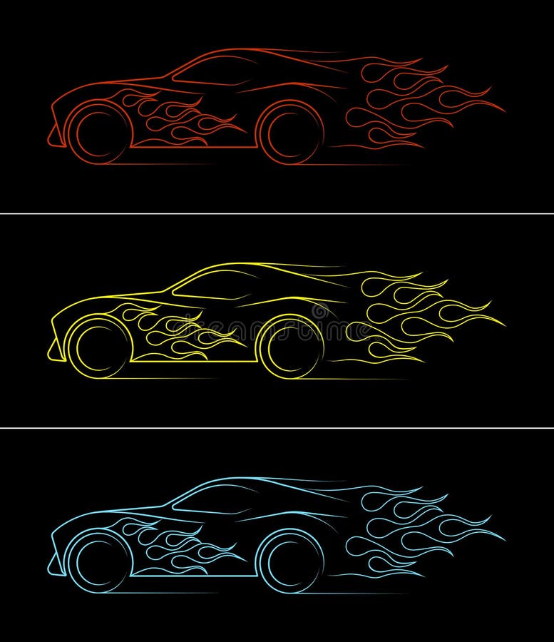 Dynamic Silhouette of the Car, Logo Automotive Topics Stock Vector ...