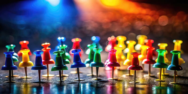 Dynamic Silhouette Design Colorful Position Markers and Symbols Create ...