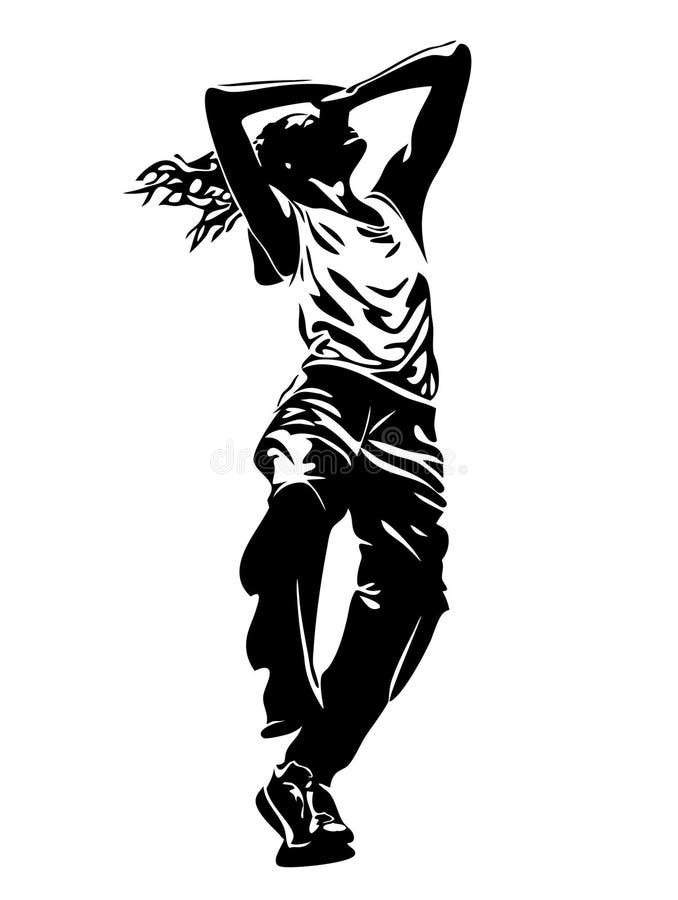 Dynamic Silhouette Female Dancer in Motion for Artistic Expression ...