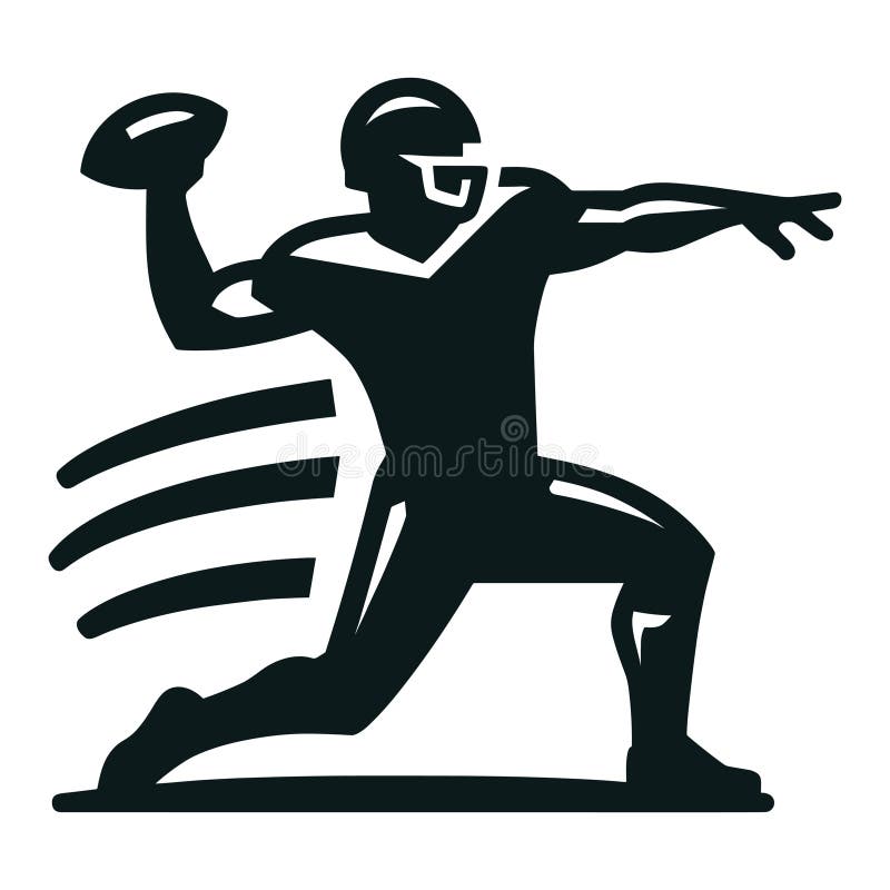 Football Quarterback Silhouette Stock Illustrations – 2,940 Football ...