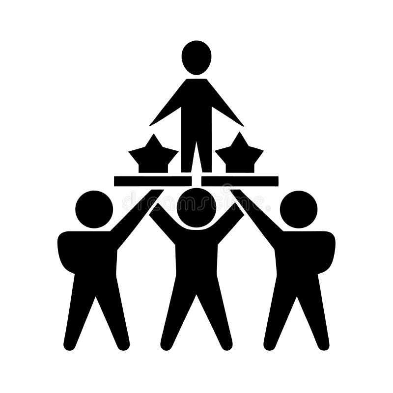 Team Coordination Silhouette Icon Stock Vector - Illustration of ...