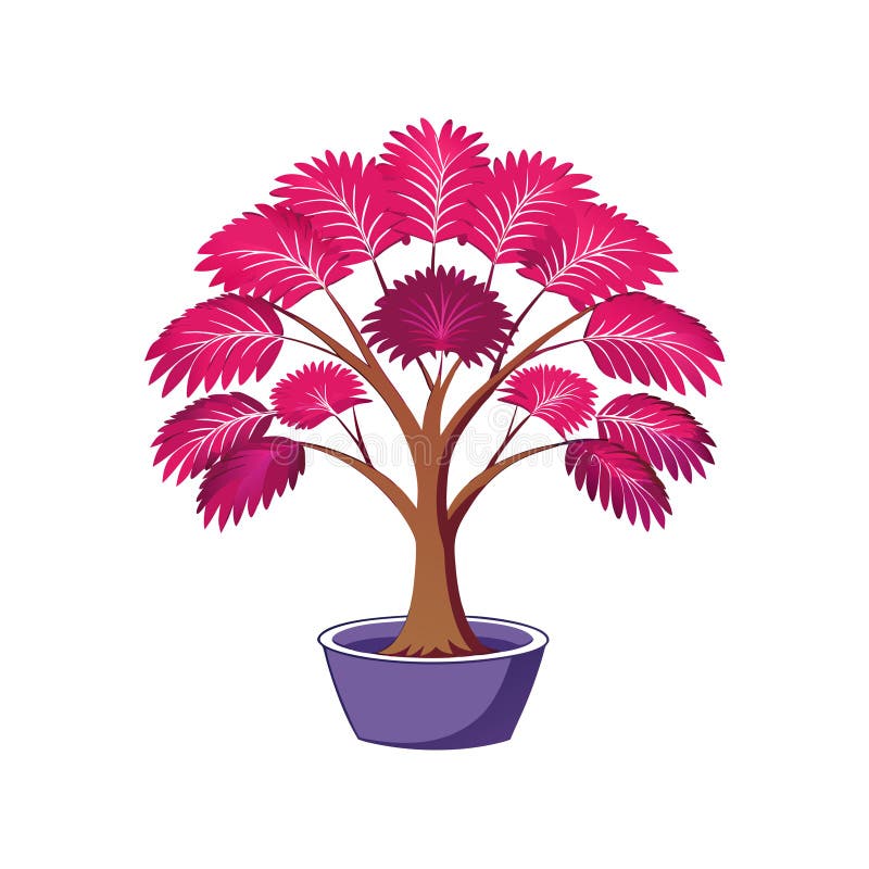 Dynamic Silk Tree Houseplant Illustration Stock Illustration ...