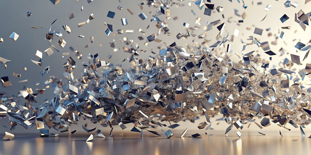 Dynamic Silver Confetti Air Display a Stunning Visual Celebration ...