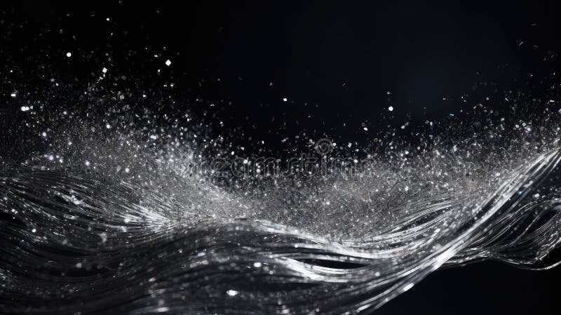 Dynamic Silver Glitter Falling Stock Illustration - Illustration of ...