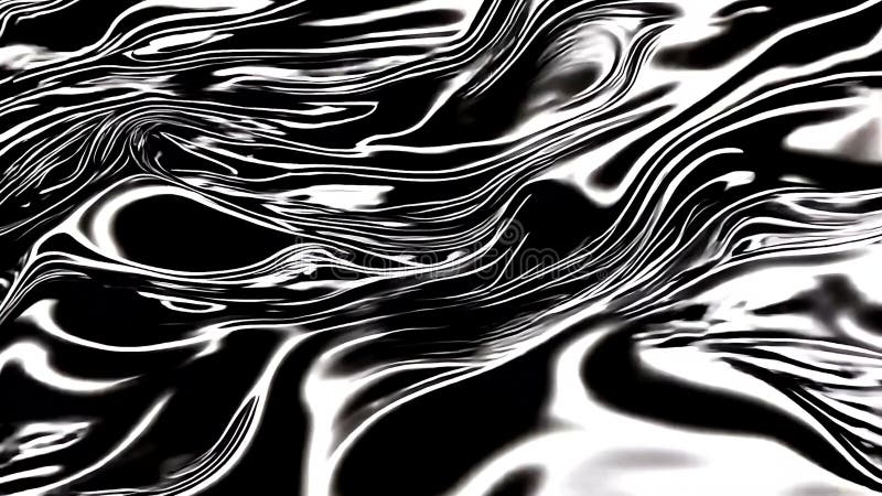 Silver Flow on Black Surface Stock Video - Video of abstraction ...