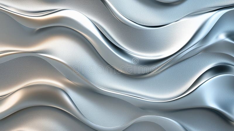 Dynamic Silver Waves Create an Elegant Texture in a Modern Design ...