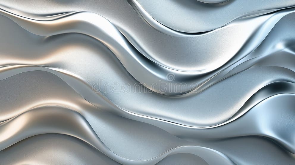Dynamic Silver Waves Create an Elegant Texture in a Modern Design ...