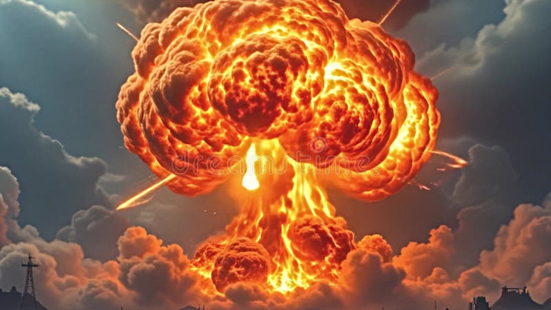 Dynamic Simulation of a Nuclear Explosion, Highly Detailed Generative ...