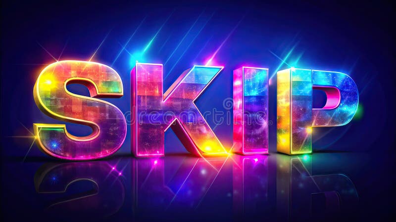 Dynamic Skip Text Animation 4K Alpha Matte Modern Graphic Design ...