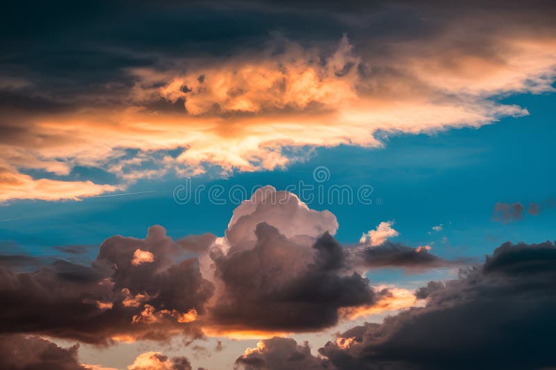Dynamic Sky Blue Sky Above with Depth Enhancing Cloud Formations Stock ...