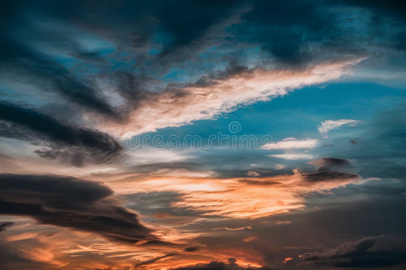 Dynamic Sky Blue Sky Above with Depth Enhancing Cloud Formations Stock ...
