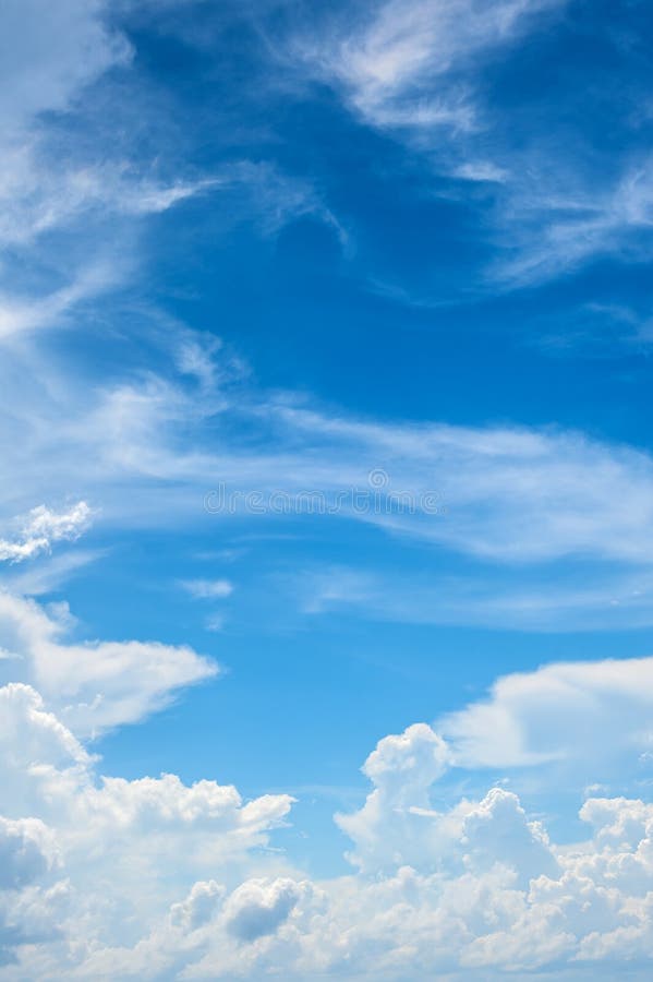 Dynamic Sky and Clouds with Copy Space. Abstract Wallpaper Stock Photo ...