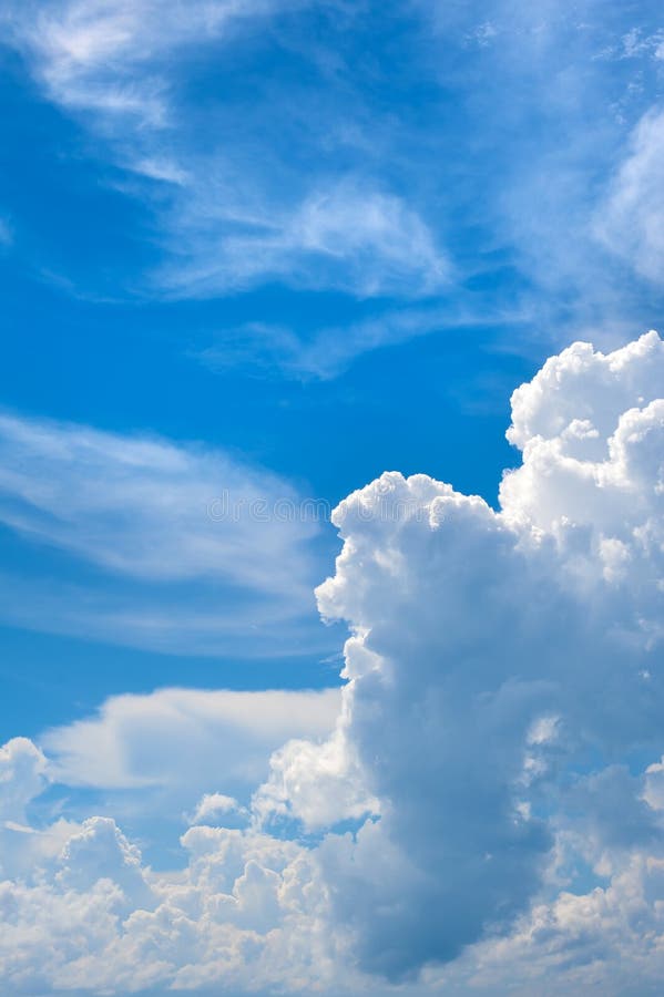 Dynamic Sky and Clouds with Copy Space. Abstract Wallpaper Stock Photo ...