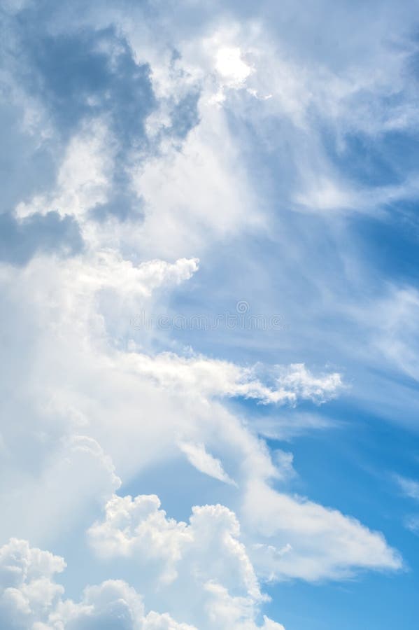 Dynamic Sky and Clouds with Copy Space. Abstract Wallpaper Stock Image ...