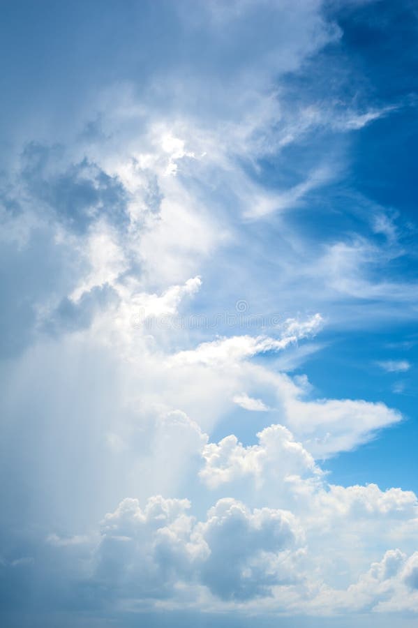 Dynamic Sky and Clouds with Copy Space. Abstract Wallpaper Stock Photo ...