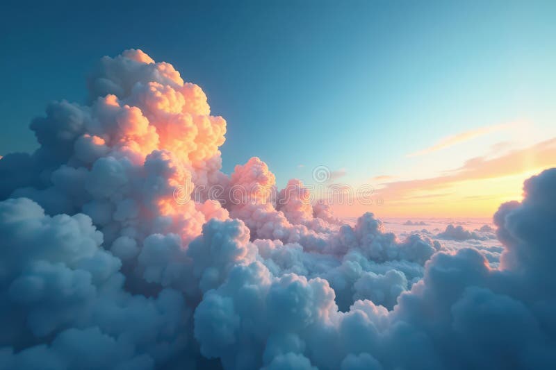 Dynamic Sky, Tilted Clouds, Atmospheric Depth, Element, Horizon Stock ...