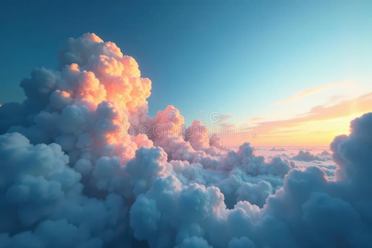 Dynamic Sky, Tilted Clouds, Atmospheric Depth, Element, Horizon Stock ...