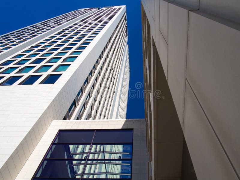 Dynamic Skyscraper in Frankfurt, Germany Stock Photo - Image of ...