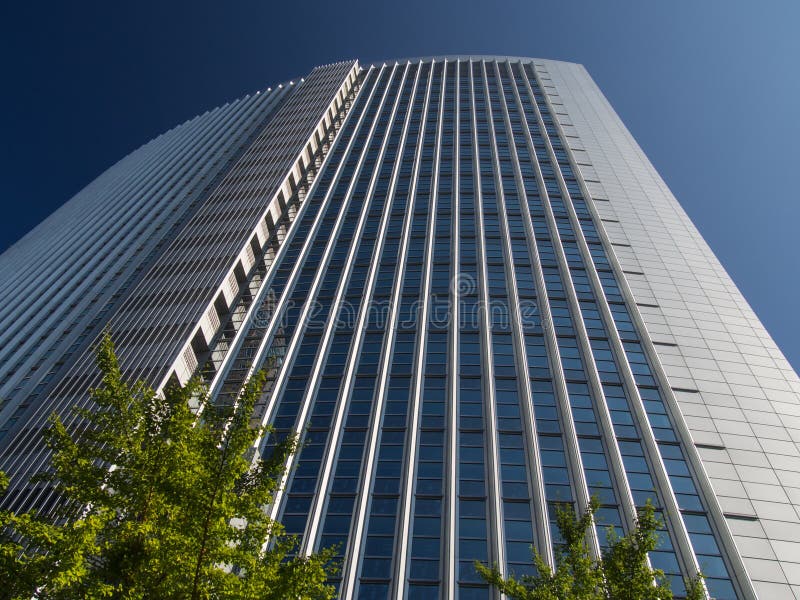 Dynamic Skyscraper in Frankfurt, Germany Stock Image - Image of ...