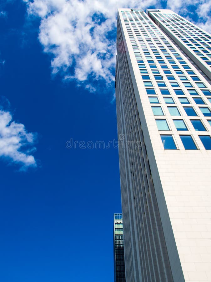 Dynamic Skyscraper in Frankfurt, Germany Stock Image - Image of ...