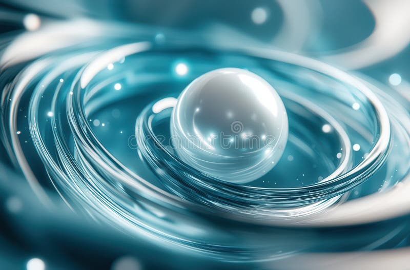 Sleek Abstract Background with Swirling Atom Design Stock Photo - Image ...