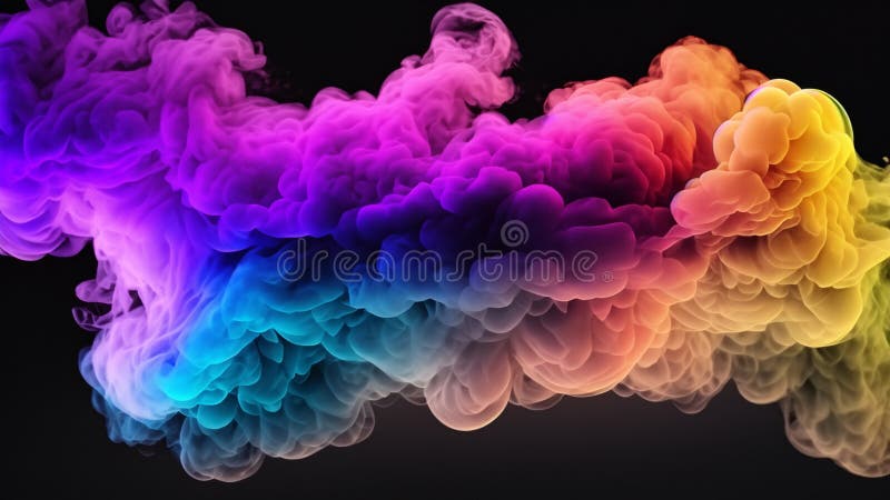 Dynamic Smoke Art: Multi-Colored Backdrop Stock Photo - Image of ...