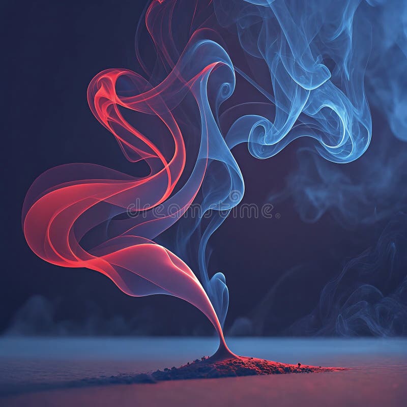Dynamic Smoke Effect with Color Contrast Stock Illustration ...
