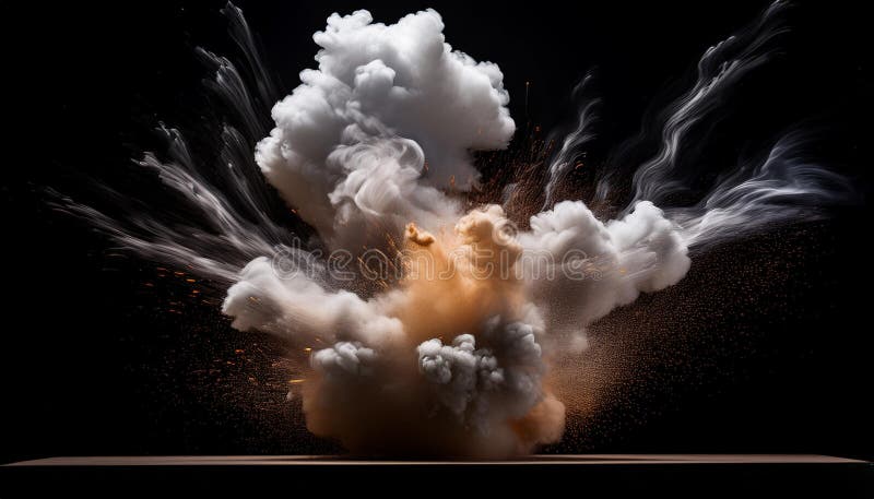 Dynamic Smoke Exploding Outwards with Dramatic Effect Stock ...