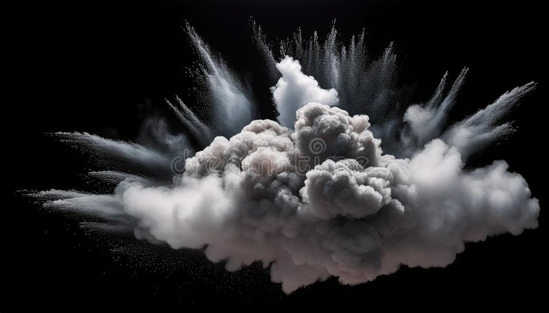 Dynamic Smoke Exploding Outwards with Dramatic Effect Stock ...