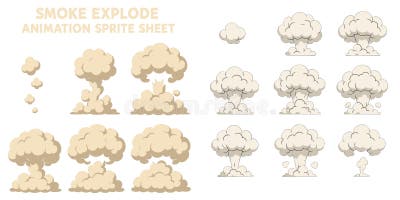 Dynamic Smoke Explosion Animation Sprite Sheet for Various Applications ...