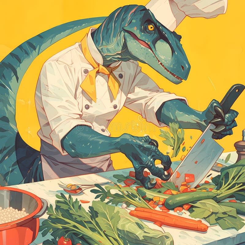Dinosaur Chef Stock Illustrations – 116 Dinosaur Chef Stock ...